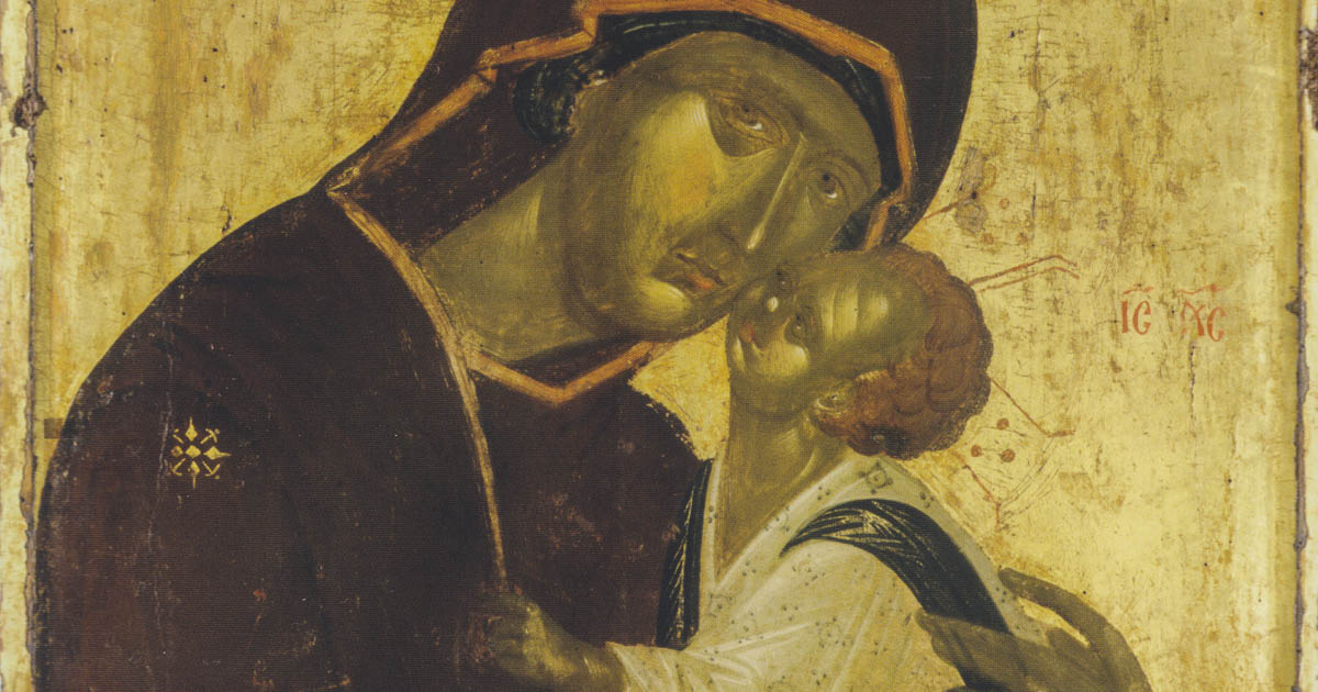 Icon of Virgin Mary Mesonesiotissa - Monastery of St. Paul | Mount Athos